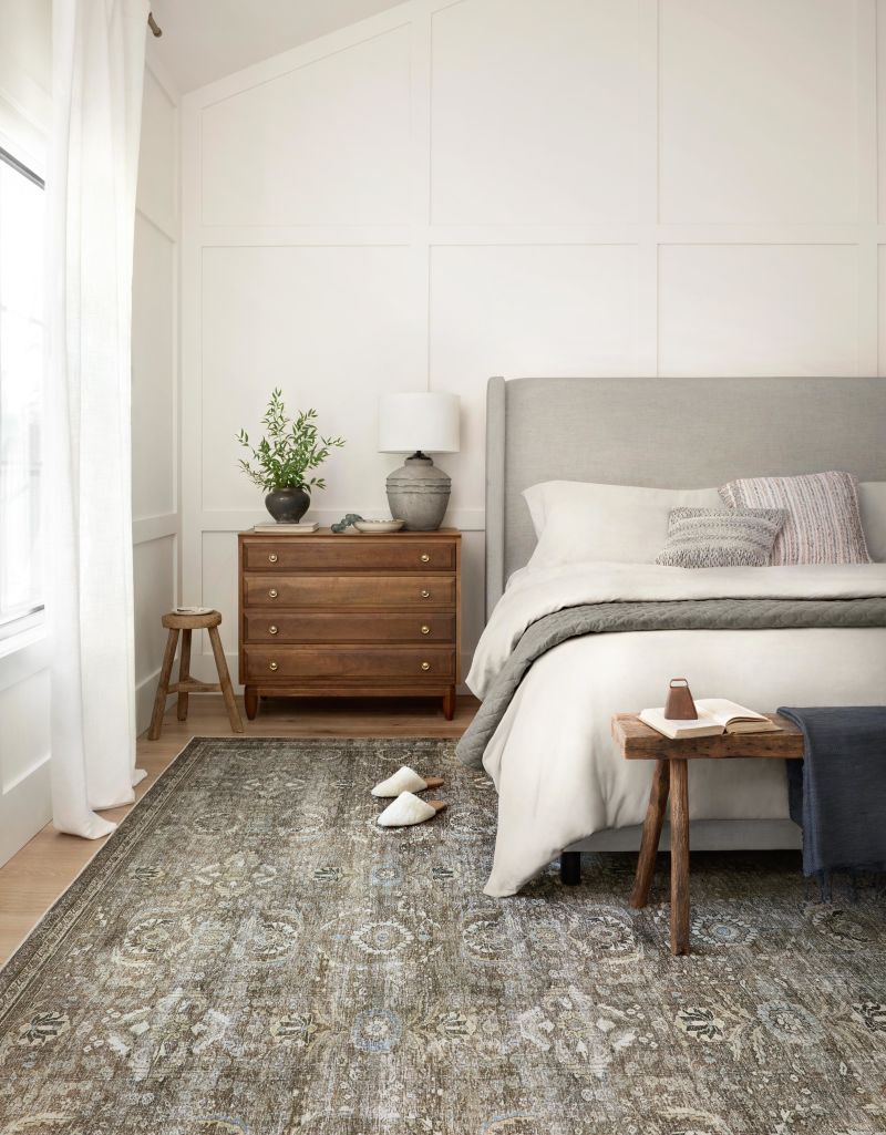 Loloi II Layla LAY-13 Antique / Moss 18 x 18 Sample Rug from Loloi II ...