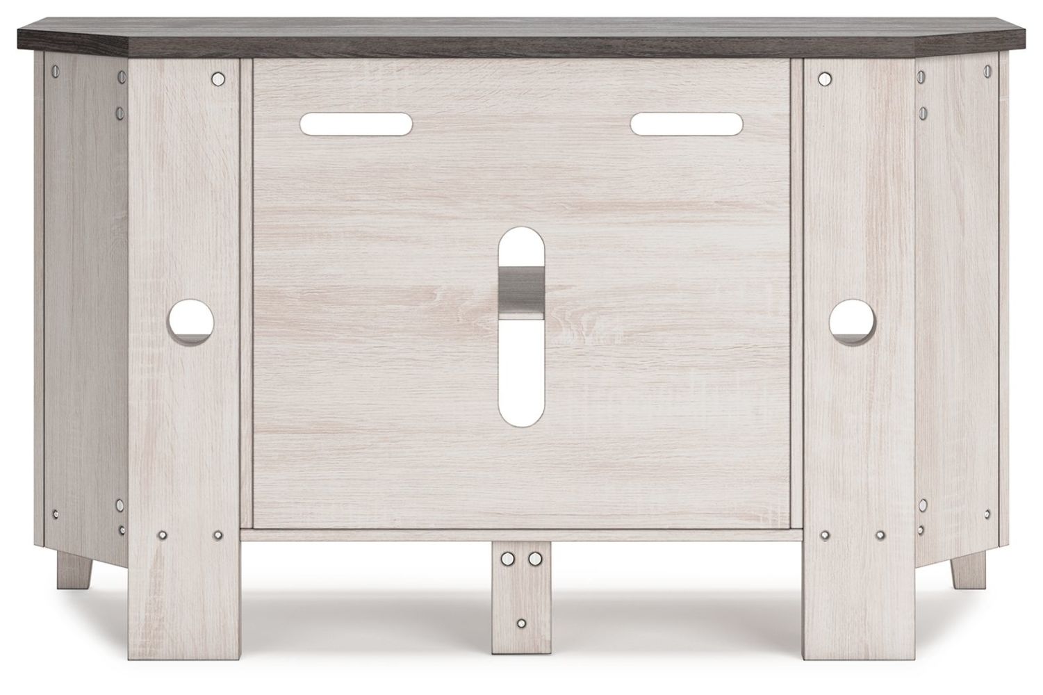 Dorrinson - Two-tone - Corner TV Stand/Fireplace Opt W287-67 Furniture ...