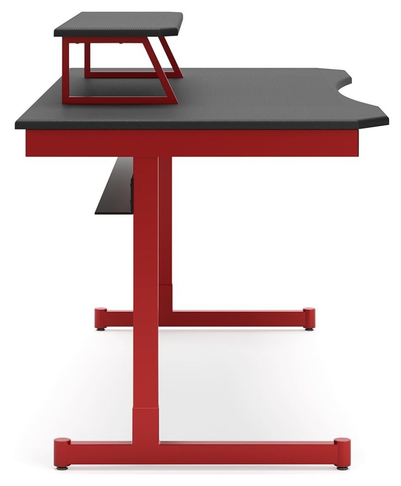 Lynxtyn - Red / Black - Home Office Desk With Raised Monitor Stand H400 ...