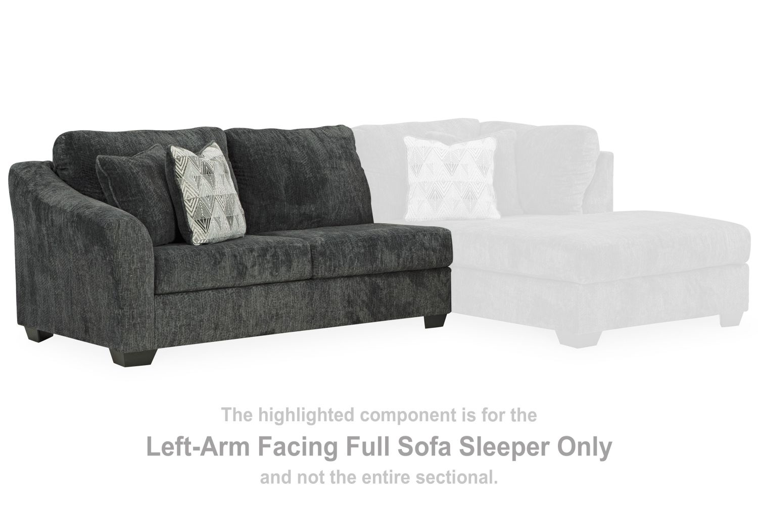 Biddeford - Shadow - Laf Full Sofa Sleeper 3550410 Furniture | Carpet Plus