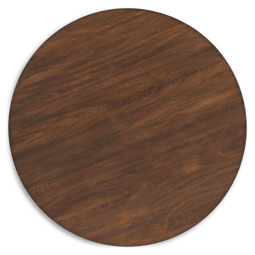 Lyncott - Brown - Round Dining Room Counter Table D615-13 Furniture ...