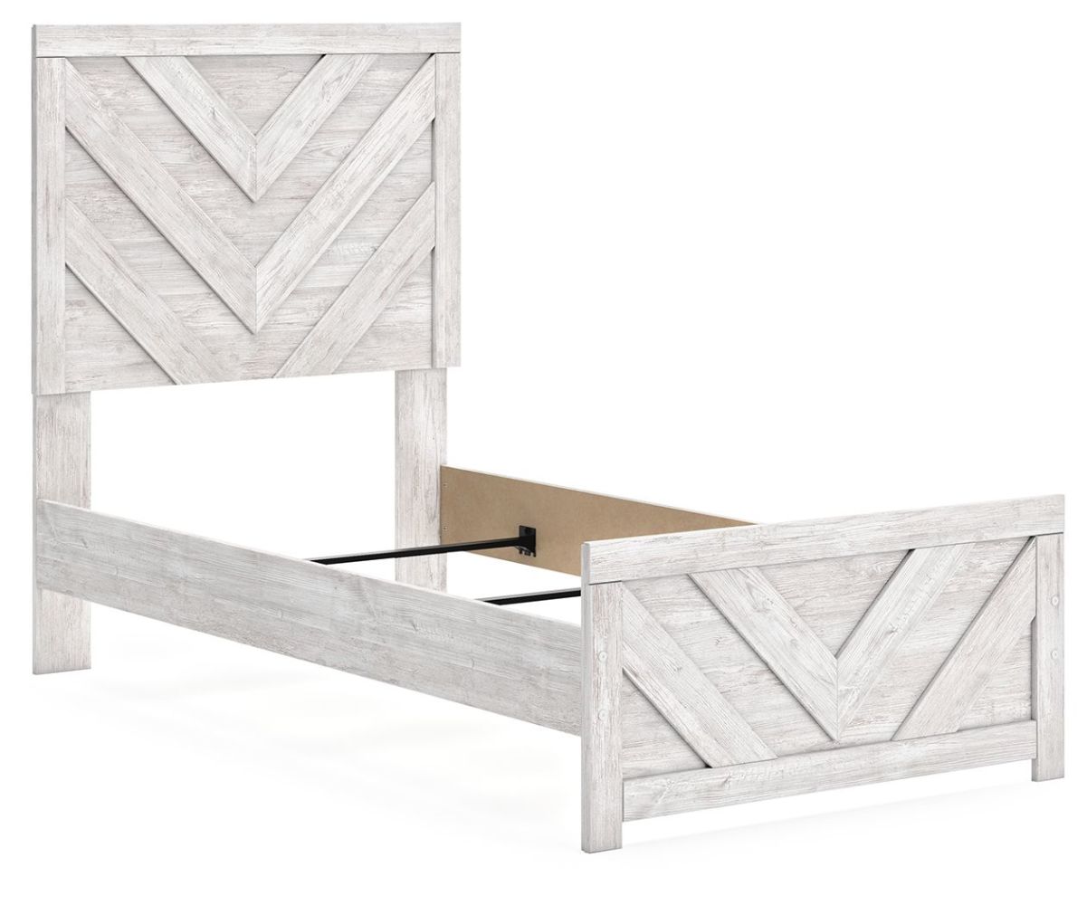 Cayboni - Whitewash - Twin Panel Bed B3788B6 Furniture | Carpet Plus