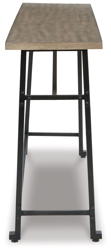 Lesterton - Light Brown / Black - Long Counter Table D334-52 | Derailed ...