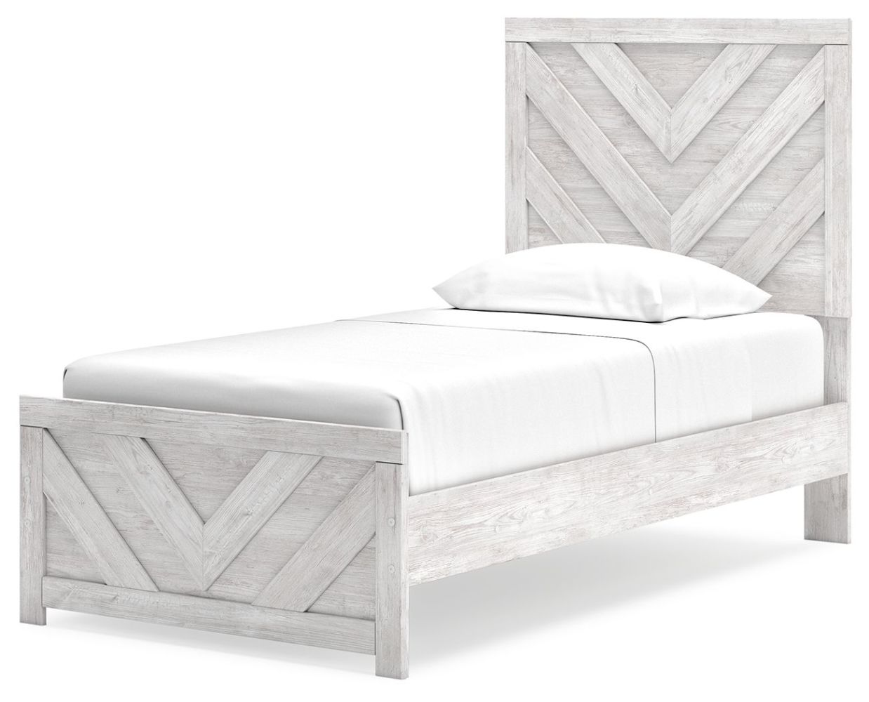 Cayboni - Whitewash - Twin Panel Bed B3788B6 Furniture | Carpet Plus