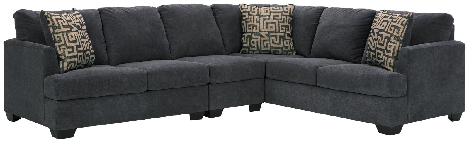 Ambrielle - Gunmetal - 4 Pc. - Right Arm Facing Sofa With Corner Wedge ...