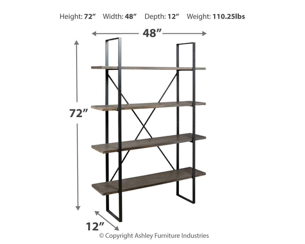 Gilesgrove - Black / Gray - Bookcase A4000017 | Derailed Commodity ...