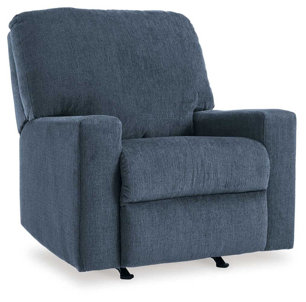 Rannis - Navy - 2 Pc. - Twin Sofa Sleeper, Rocker Recliner 53604/37/25 ...