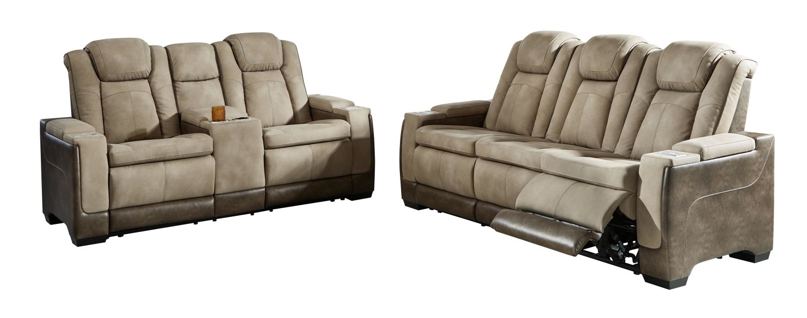 Next-gen Durapella - Sand - 2 Pc. - Power Sofa, Loveseat 22003/15/18 ...