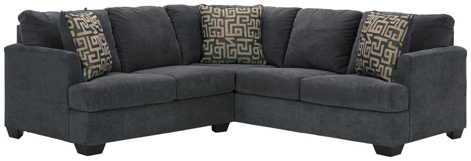 Ambrielle - Gunmetal - Right Arm Facing Sofa With Corner Wedge 2 Pc ...