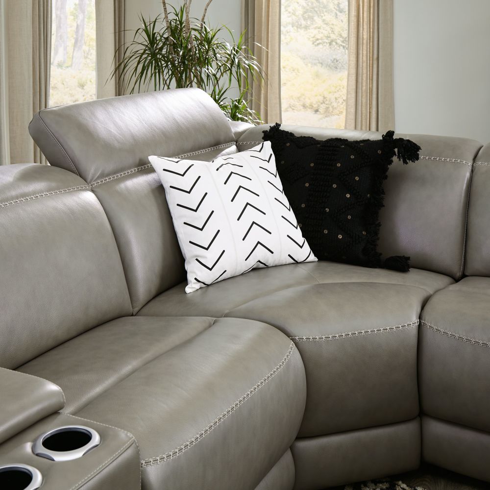 Correze - Gray - 6-Piece Power Reclining Sectional With Laf Back Chaise ...