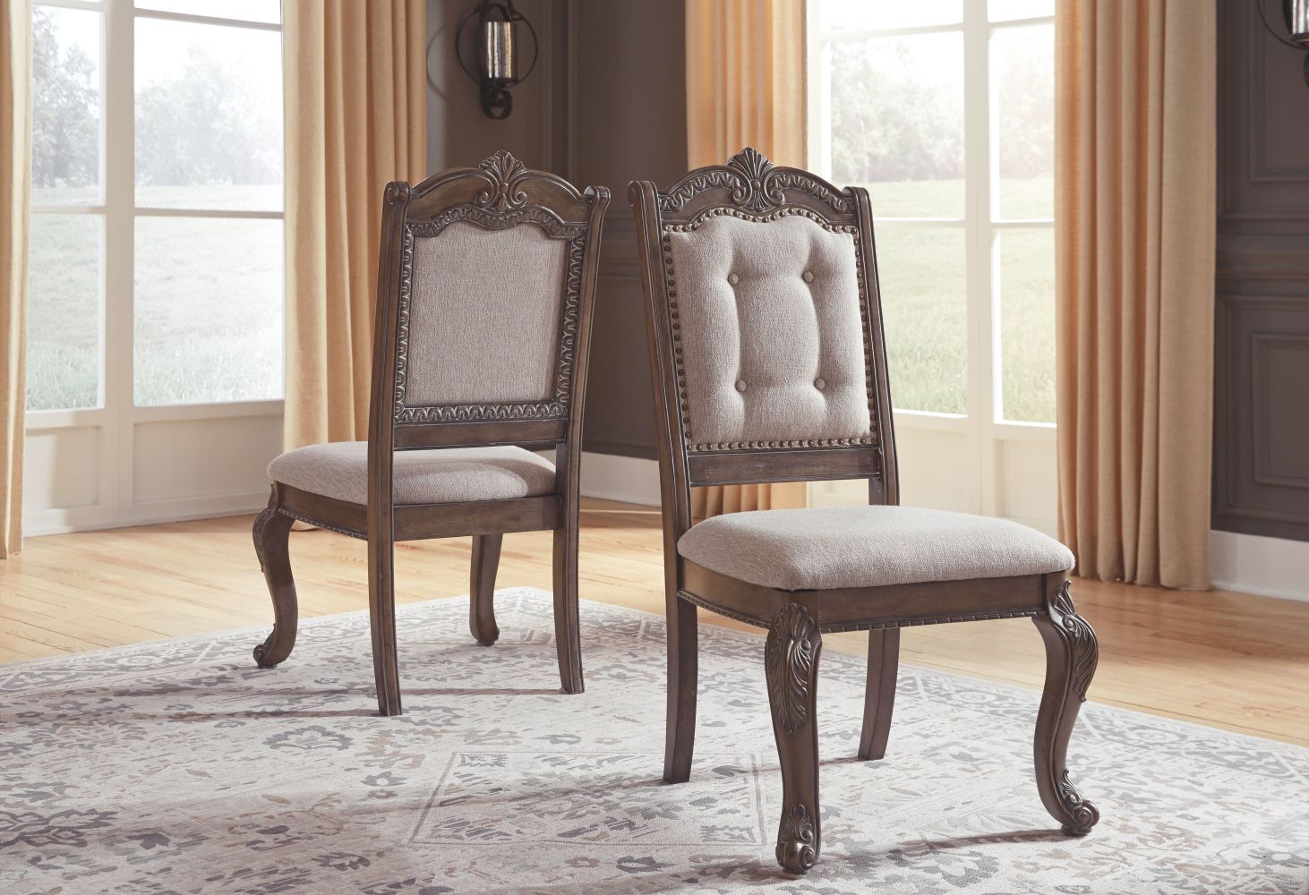 Charmond - Dark Brown - 12 Pc. - Extension Table, 8 Side Chairs, 2 Arm ...