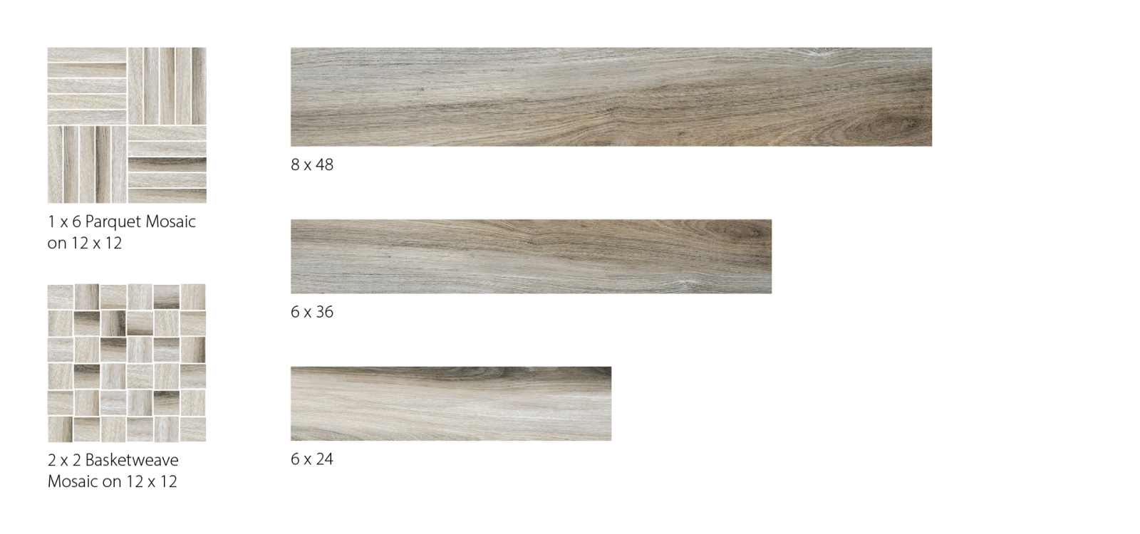 Shop Surface Art Belize Plank Wood Exotic Blend TSAVCBPBLEBASKE Tile ...