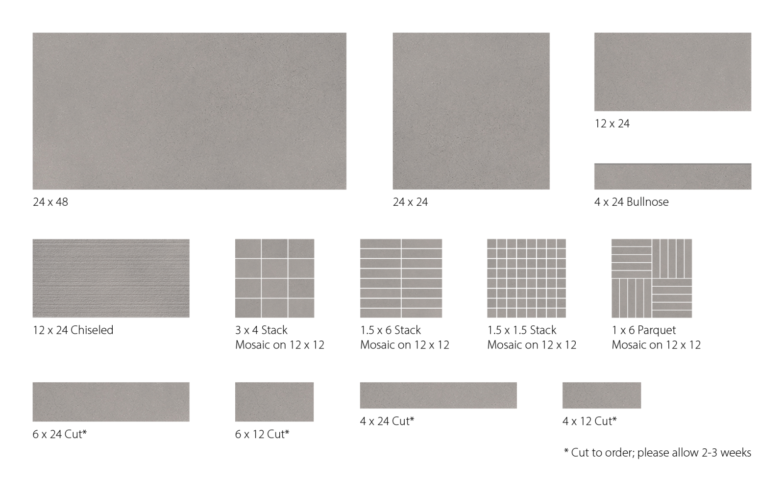 Shop Surface Art Color Blok Cement Mist Grey TSFACBMG3X4STK Tile ...