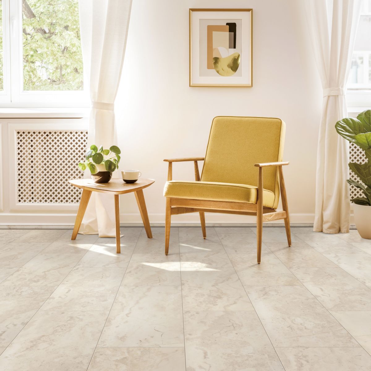 Luxury Vinyl | COREtec Tile Classic Travertine | Flooring Liquidators