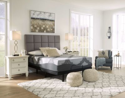 12 Inch Ashley Hybrid - Gray - 2 Pc. - Queen Mattress, Adjustable Base ...